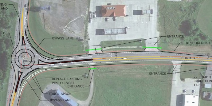 Route 25/Route K Roundabout Construction in Cape Girardeau County ...