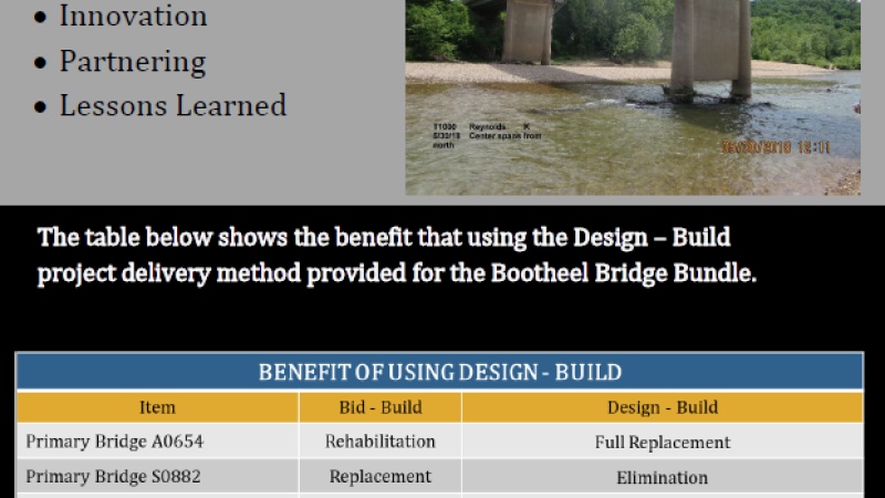 37: Using Design – Build for Small Bridge Bundles | Missouri Department ...